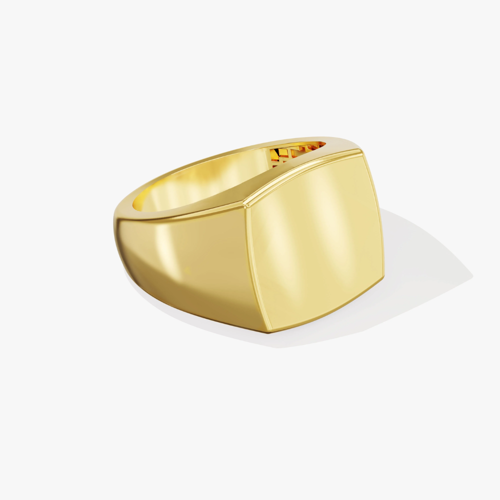 Classic Polished Signet Ring – Fancy Clarity