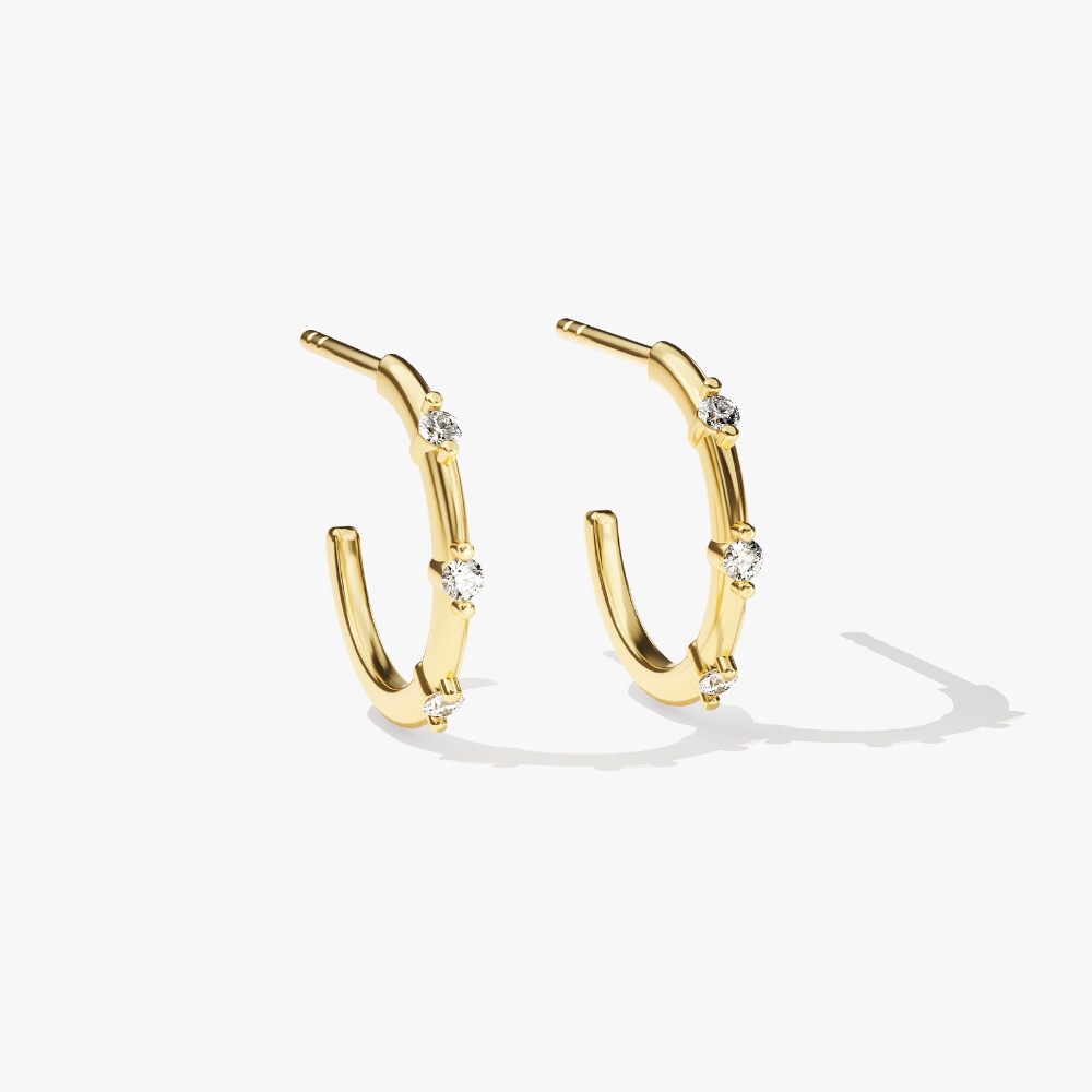 Prong-Set Lab Diamond Hoop Earrings – Fancy Clarity